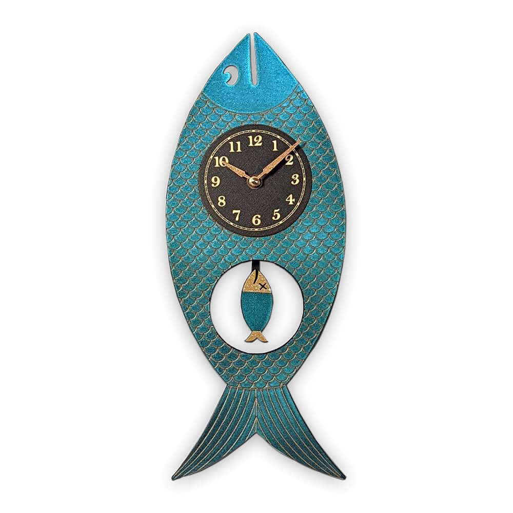 Wanda Wooden Fish Clock with Pendulum - Eclectic Treasures – Eclectic ...