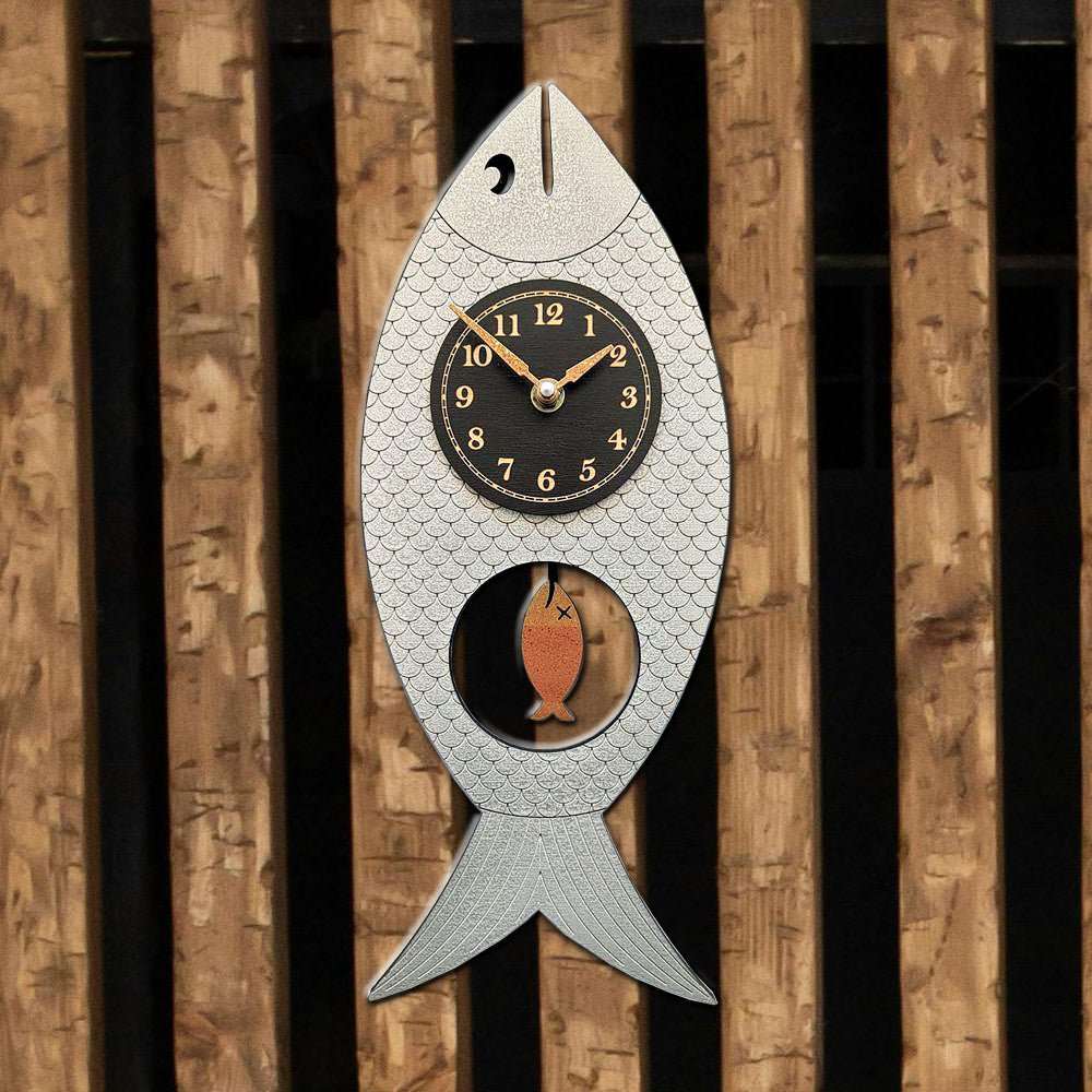 Wanda Wooden Fish Clock with Pendulum - Eclectic Treasures – Eclectic ...