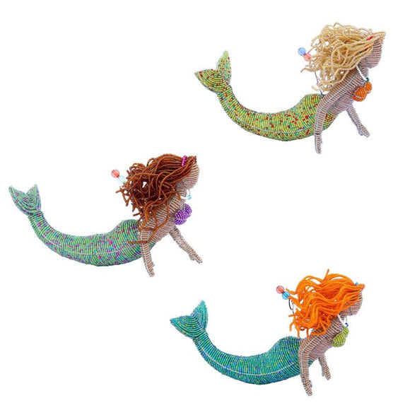 Beaded Mermaid, with Brunette Hair - Eclectic Treasures – Eclectic ...