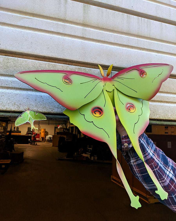 Luna Moth Indoor and Outdoor Wall Hanging - Cricket Forge – Eclectic ...