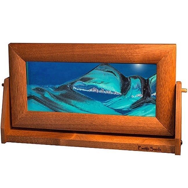 Medium Ocean Blue Moving Sand Picture – Exotic Sands – Eclectic Treasures