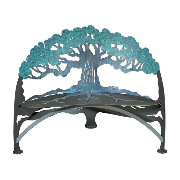 Tree of Life Steel Bench – Outdoor Setting by Cricket Forge – Eclectic ...